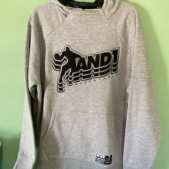 And1 | Jackets & Coats | And Basketball Hoodie Size Xl Light Grey In ...